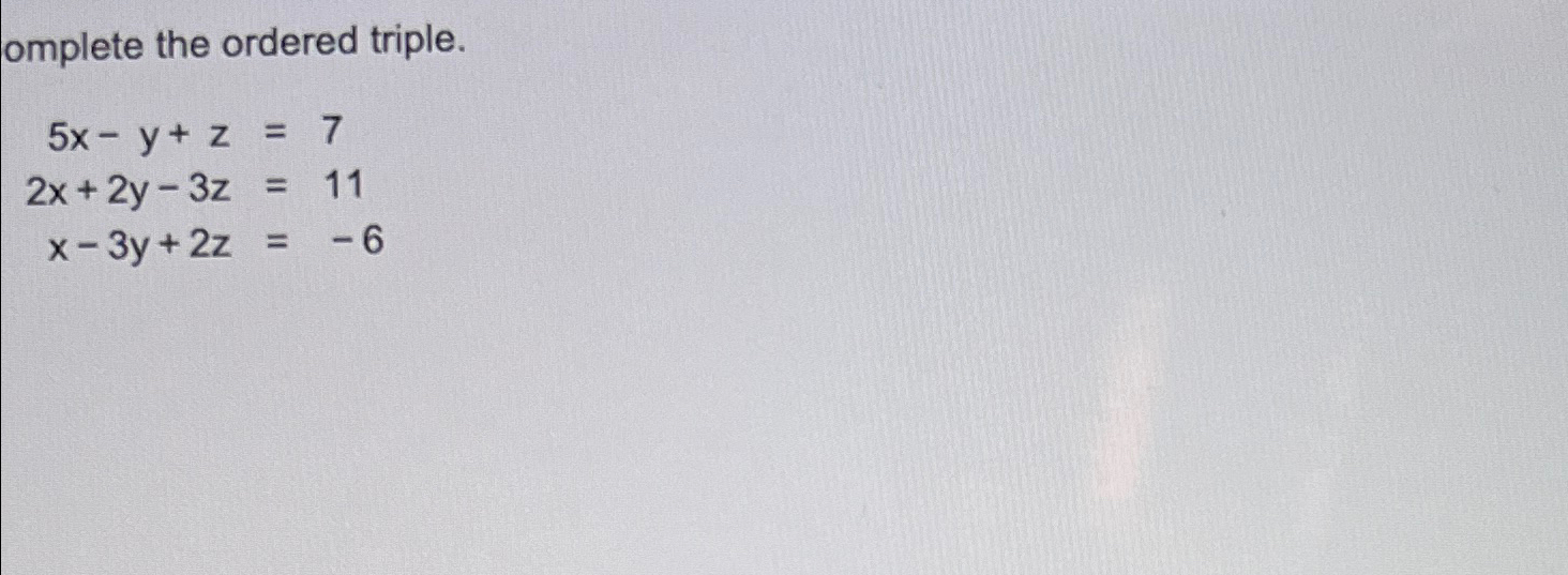 Solved omplete the ordered | Chegg.com