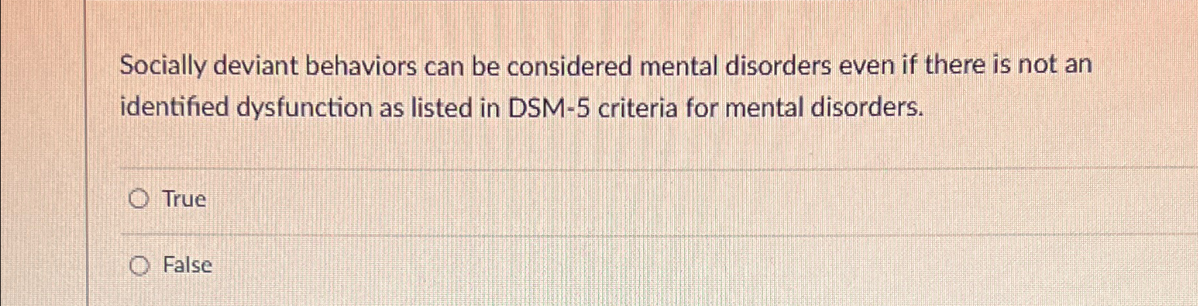 Solved Socially deviant behaviors can be considered mental | Chegg.com