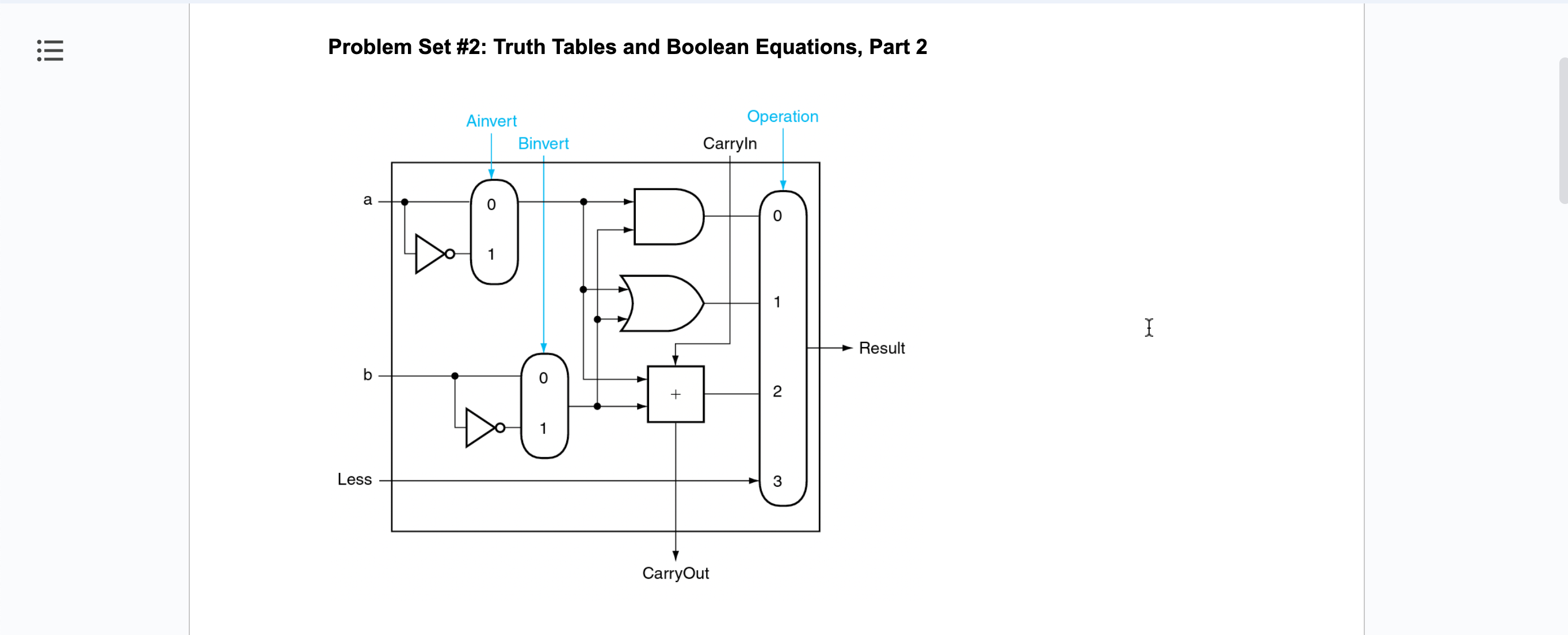 Solved :三Problem Set #2: Truth Tables and Boolean Equations, | Chegg.com