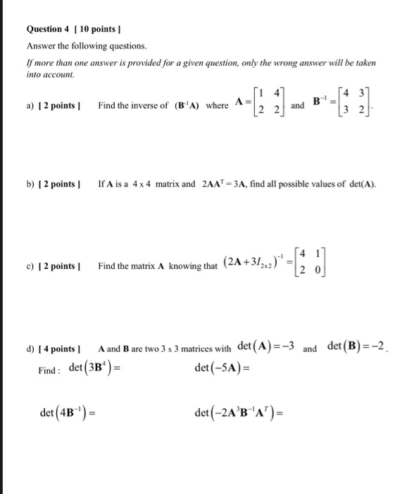 Solved Question 4 10 Points Answer The Following