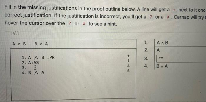 Solved Fill in the missing justifications in the proof | Chegg.com