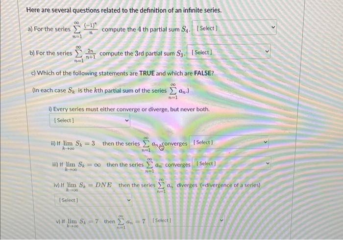 Solved Here are several questions related to the definition | Chegg.com
