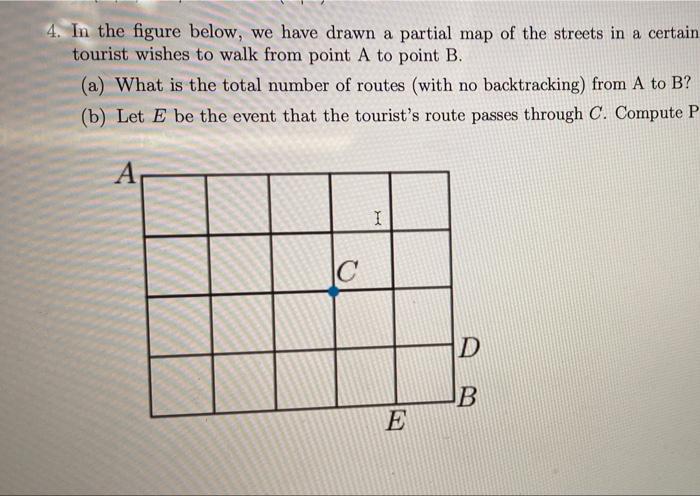 Solved 4. In the figure below, we have drawn a partial map | Chegg.com