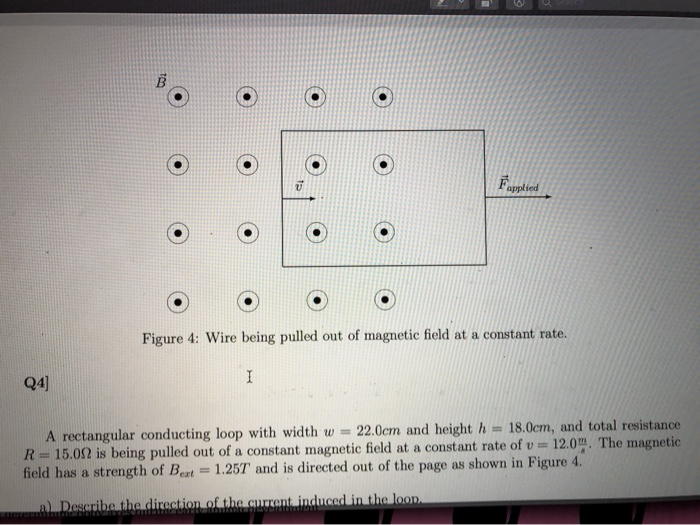 Solved a rectangular conducting loop with width w=22.0cm and | Chegg.com