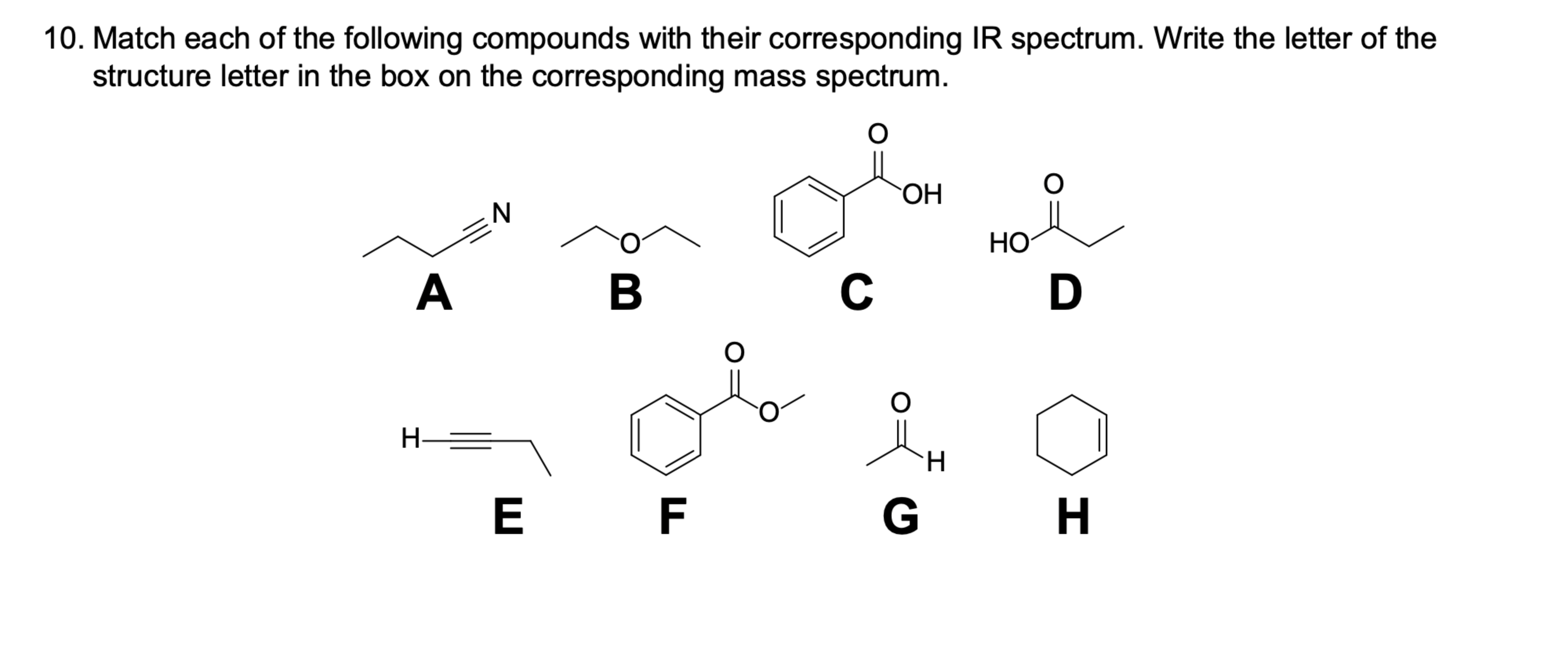 Solved Match each of the following compounds with their | Chegg.com