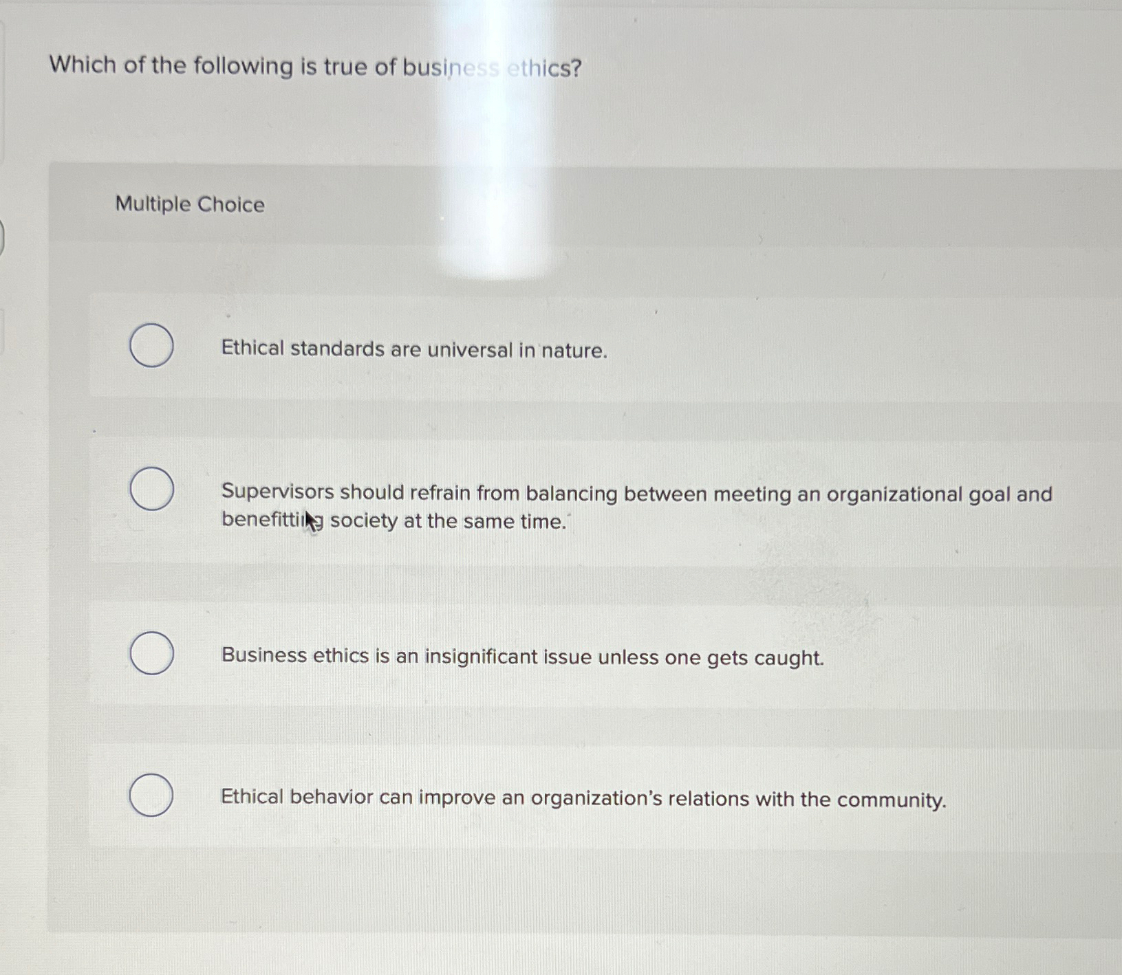 Solved Which of the following is true of business | Chegg.com