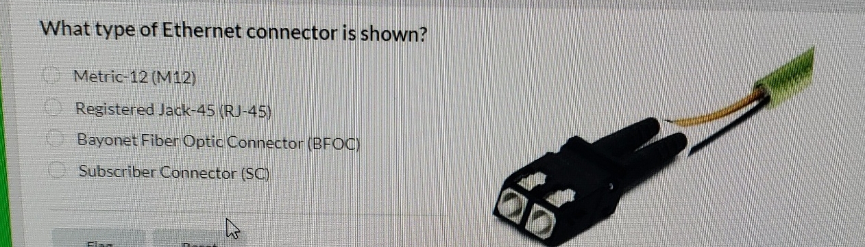Solved What type of Ethernet connector is shown? | Chegg.com