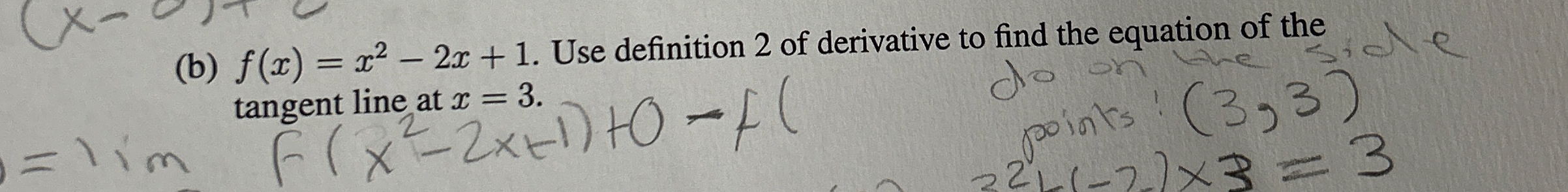 Solved Solve for b(b) f(x)=x2-2x+1. ﻿Use definition 2 ﻿of | Chegg.com