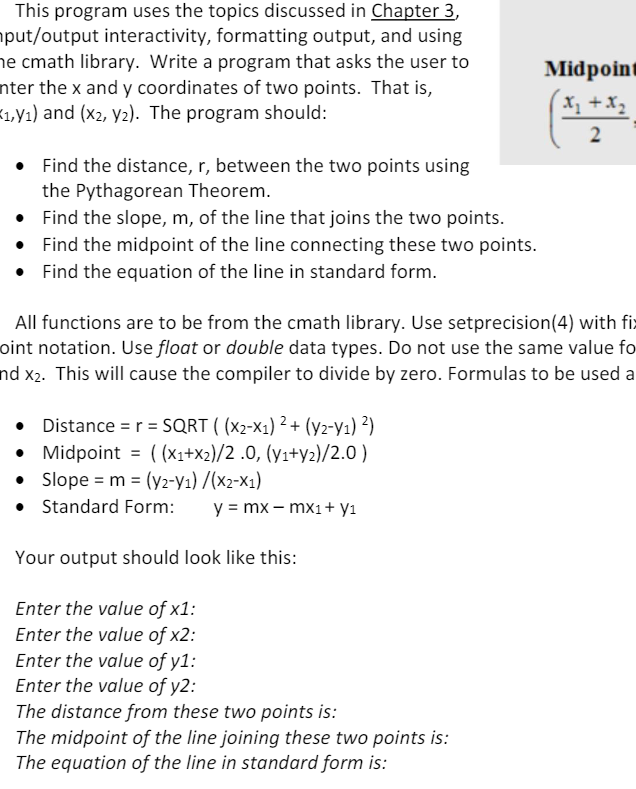 Solved This program uses the topics discussed in Chapter | Chegg.com