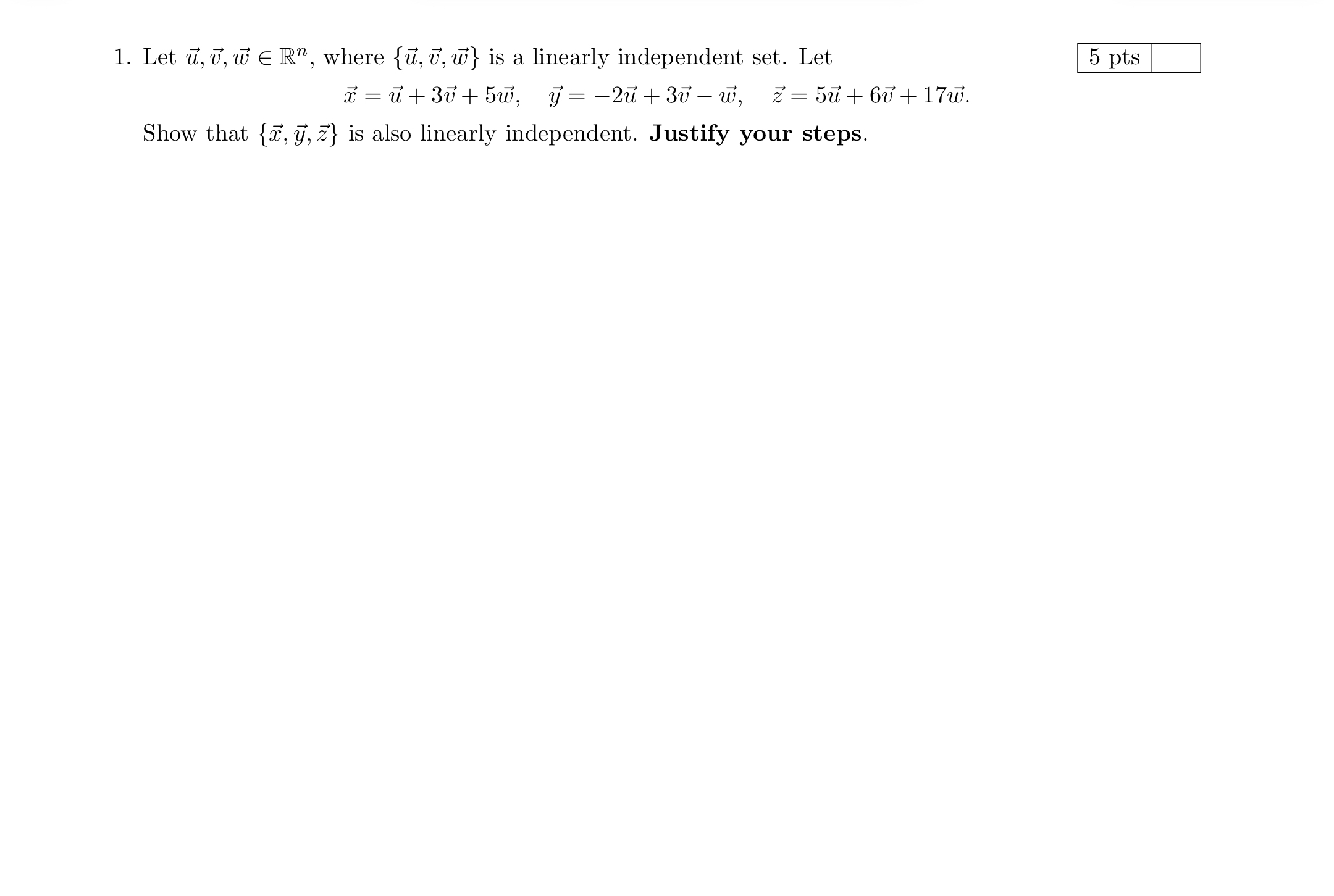 Solved Let vec(u),vec(v),vec(w)inRn, ﻿where | Chegg.com