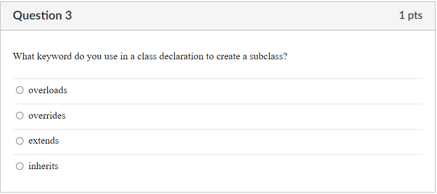 Solved Question 3What keyword do you use in a class | Chegg.com