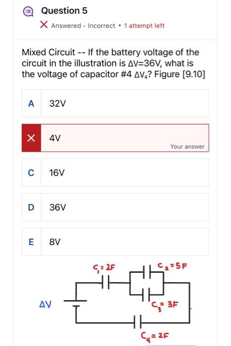 Solved Mixed Circuit -- If the battery voltage of the | Chegg.com