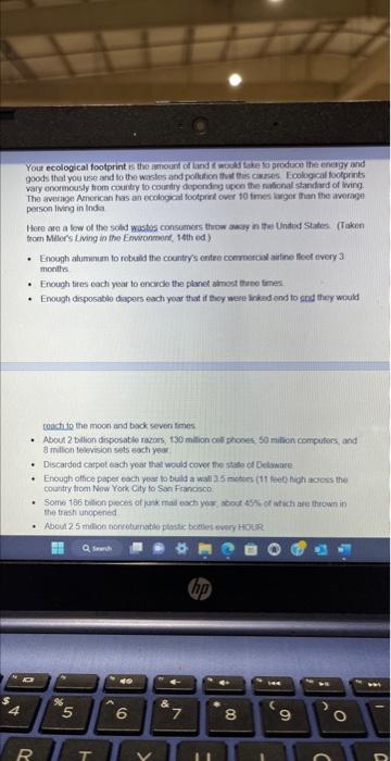 Solved Ecology and Ecosystems Ecology is the study of | Chegg.com