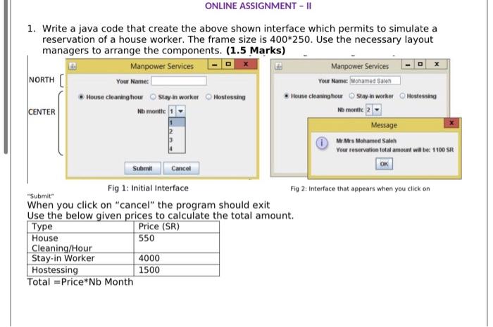 Solved ONLINE ASSIGNMENT - II 1. Write a java code that | Chegg.com