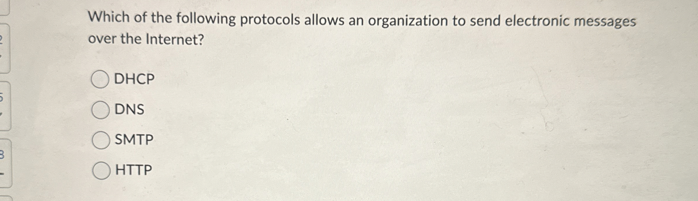 Solved Which of the following protocols allows an | Chegg.com