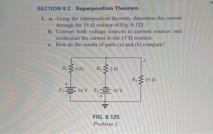 Solved Section 9 2 Superposition Theorem 1 A Using The