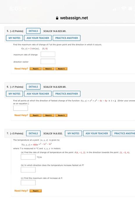 Solved webassign.net 5. (-12 points) DETAILS SCALC8 | Chegg.com