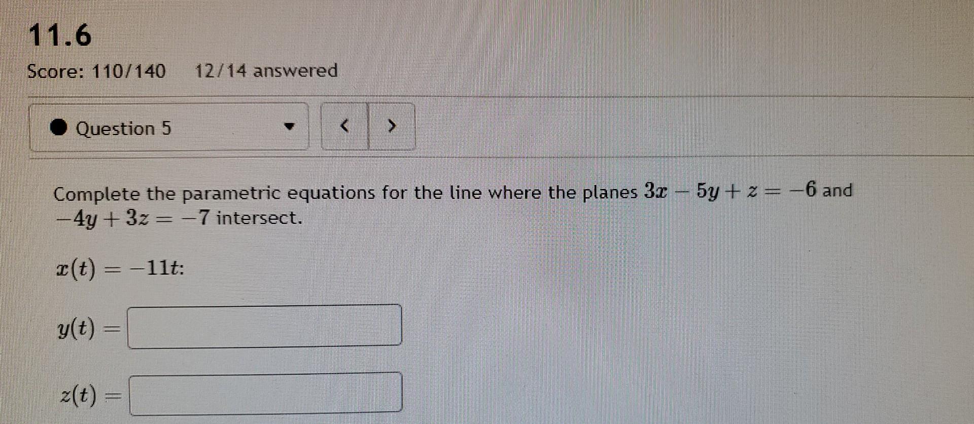 Solved Complete the parametric equations for the line where | Chegg.com
