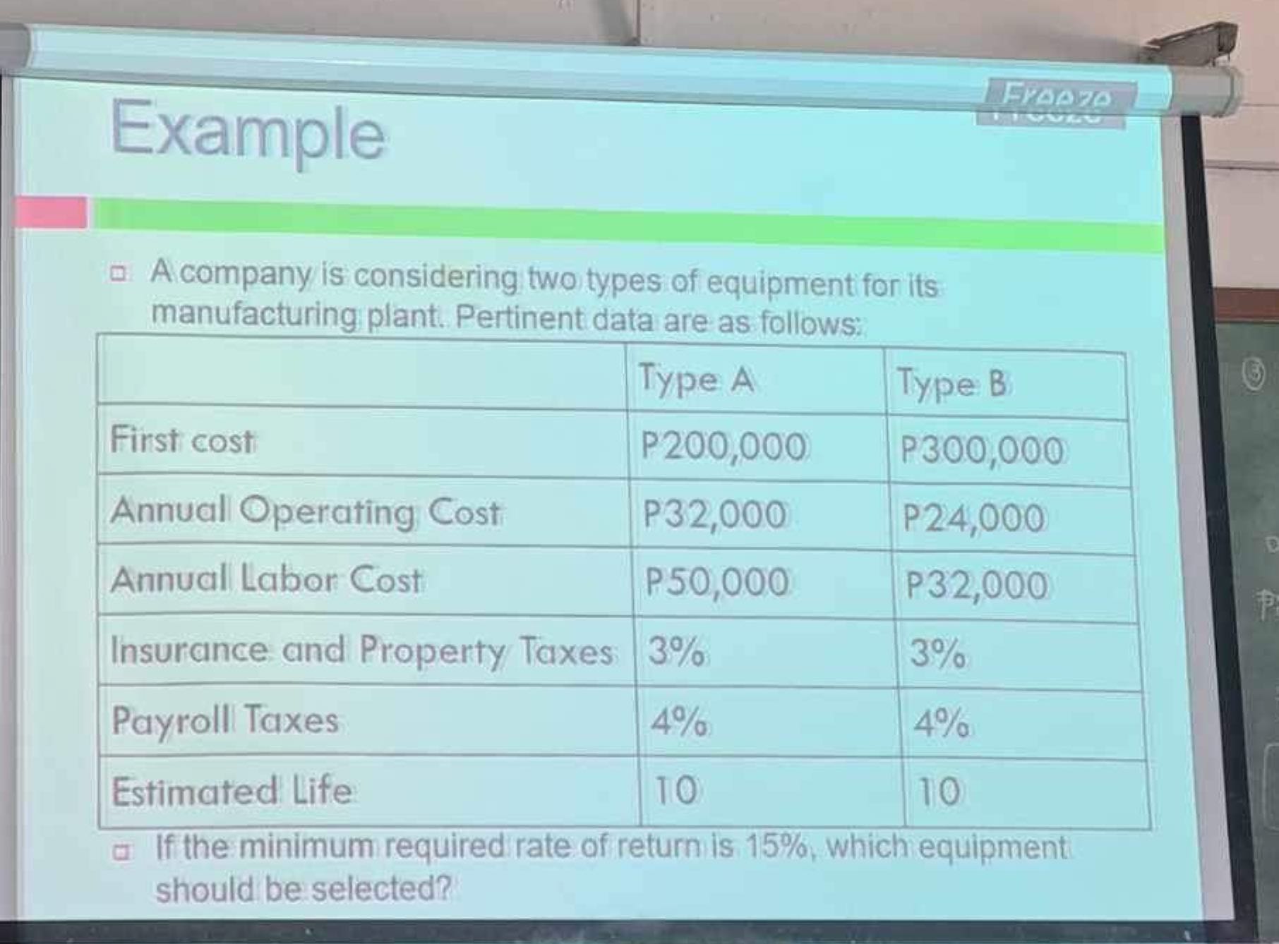 Solved Examplea A company is considering two types of | Chegg.com