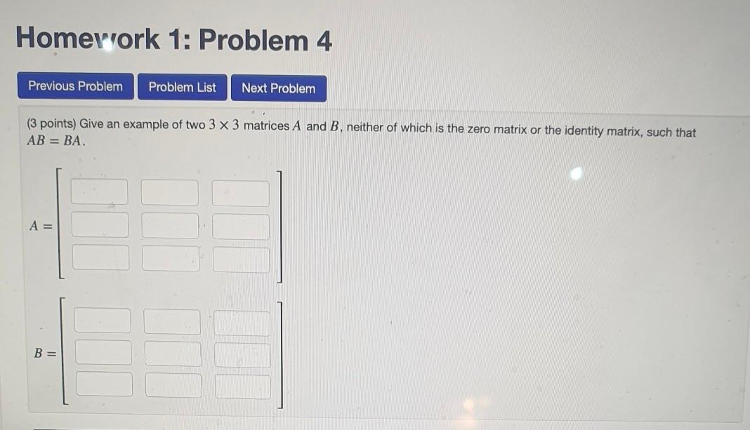 Solved Homerork 1: Problem 4 Previous Problem Problem List | Chegg.com