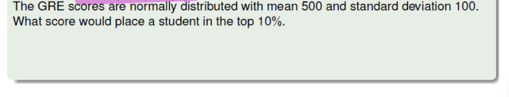 Solved The GRE scores are normally distributed with mean 500 | Chegg.com