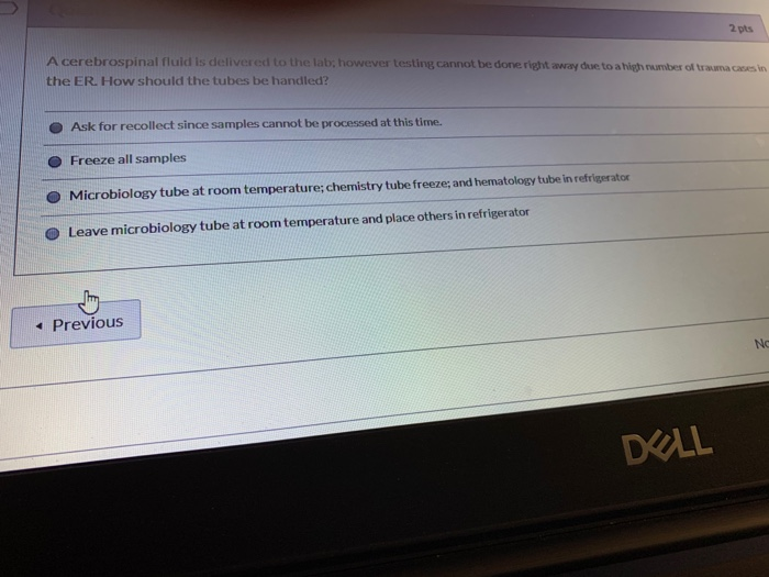 Solved Question 14 What color is a xanthochromic CSF | Chegg.com