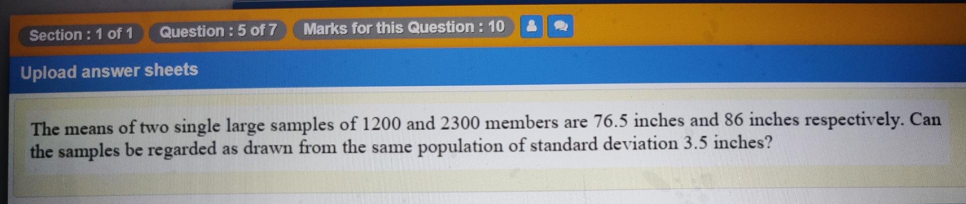 Solved Section 1 Of 1 Question 5 Of 7 Marks For This