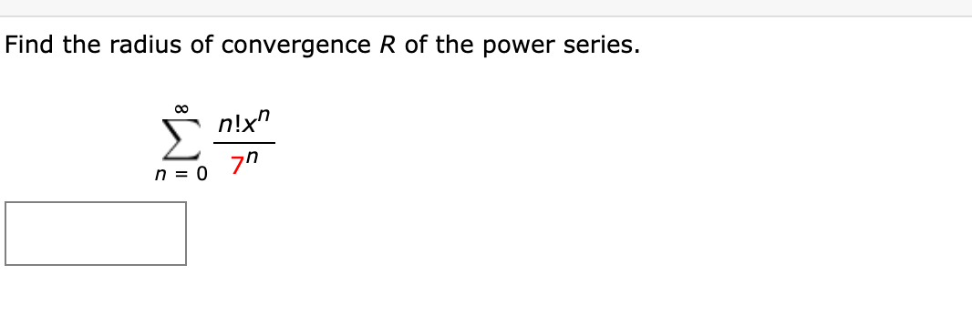 Solved Find the radius of convergence R ﻿of the power | Chegg.com