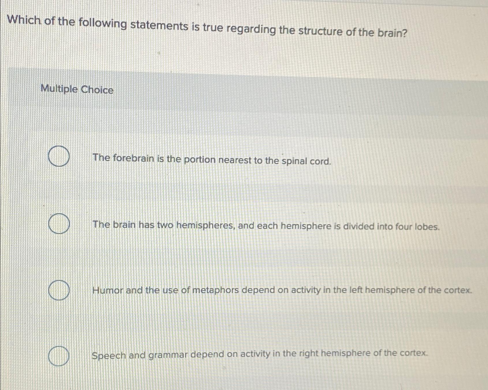 Solved Which of the following statements is true regarding | Chegg.com