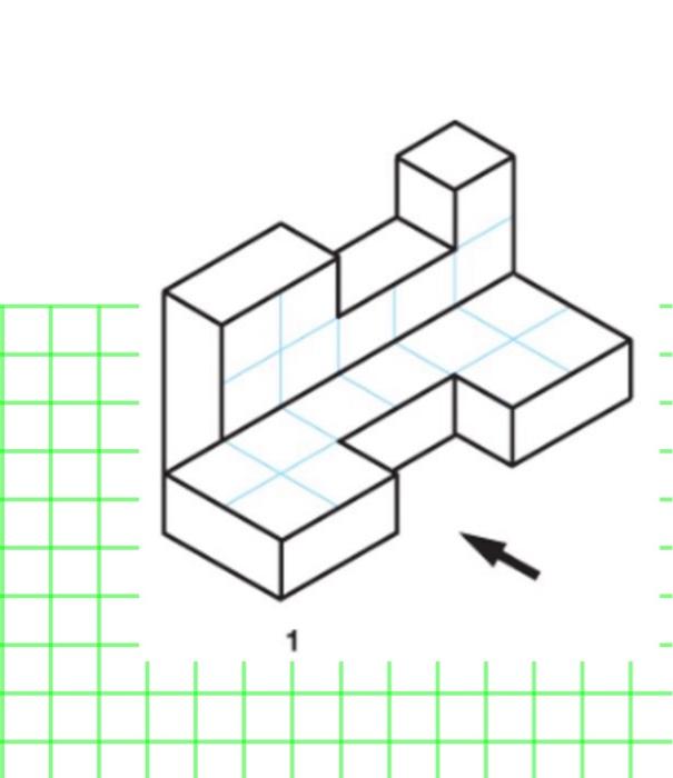 Solved sketch the top, front, and right side views of the | Chegg.com