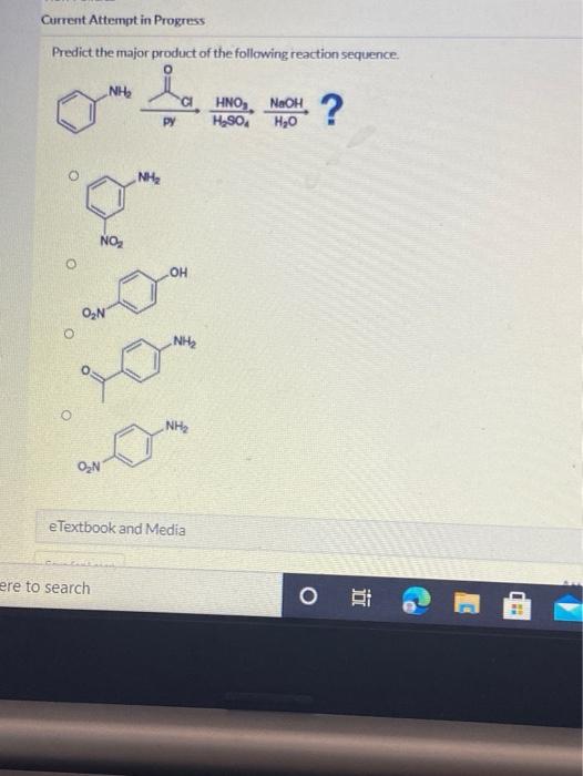 Solved Current Attempt in Progress Predict the major product | Chegg.com