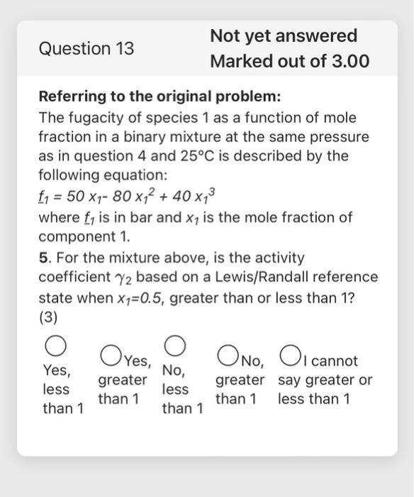 Solved In a binary liquid system, the excess molar volumes | Chegg.com