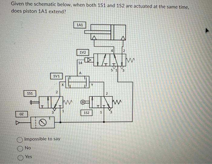 Solved Given the schematic below, when both 1S1 and 1S2 are | Chegg.com