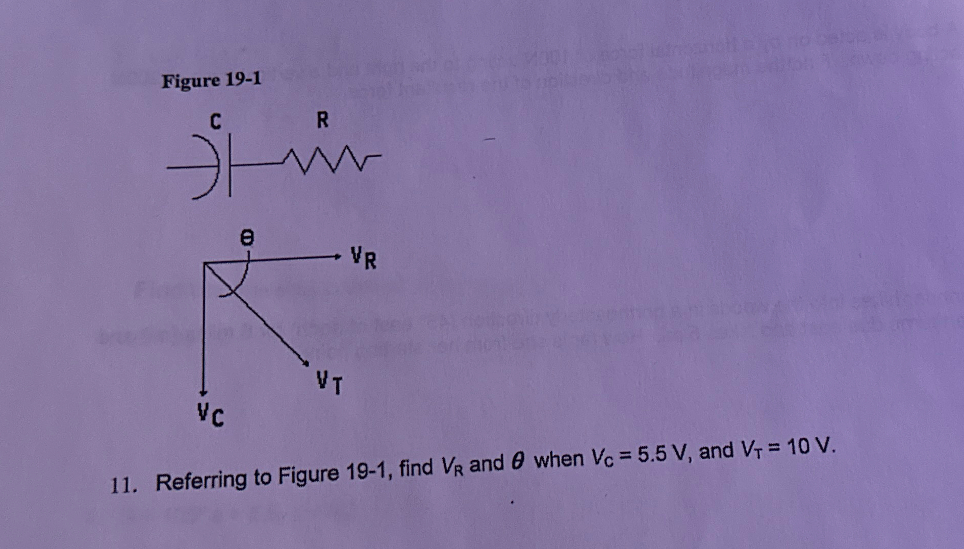 Solved Figure 19-111. ﻿Referring to Figure 19-1, ﻿find VR | Chegg.com