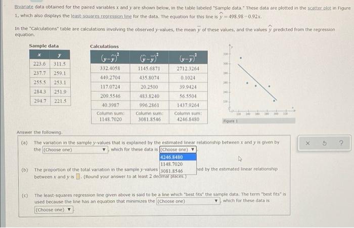 Solved using summations to compute the sample correlation | Chegg.com