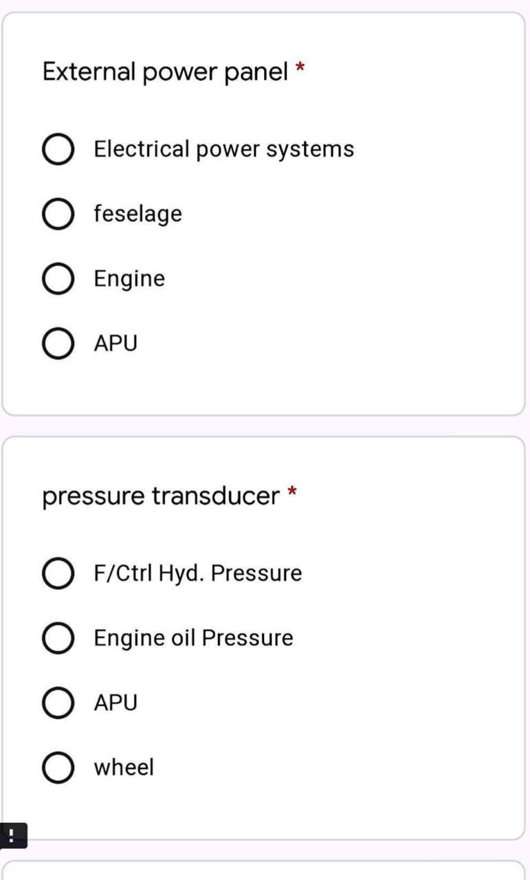 Solved External power panel * Electrical power systems O | Chegg.com