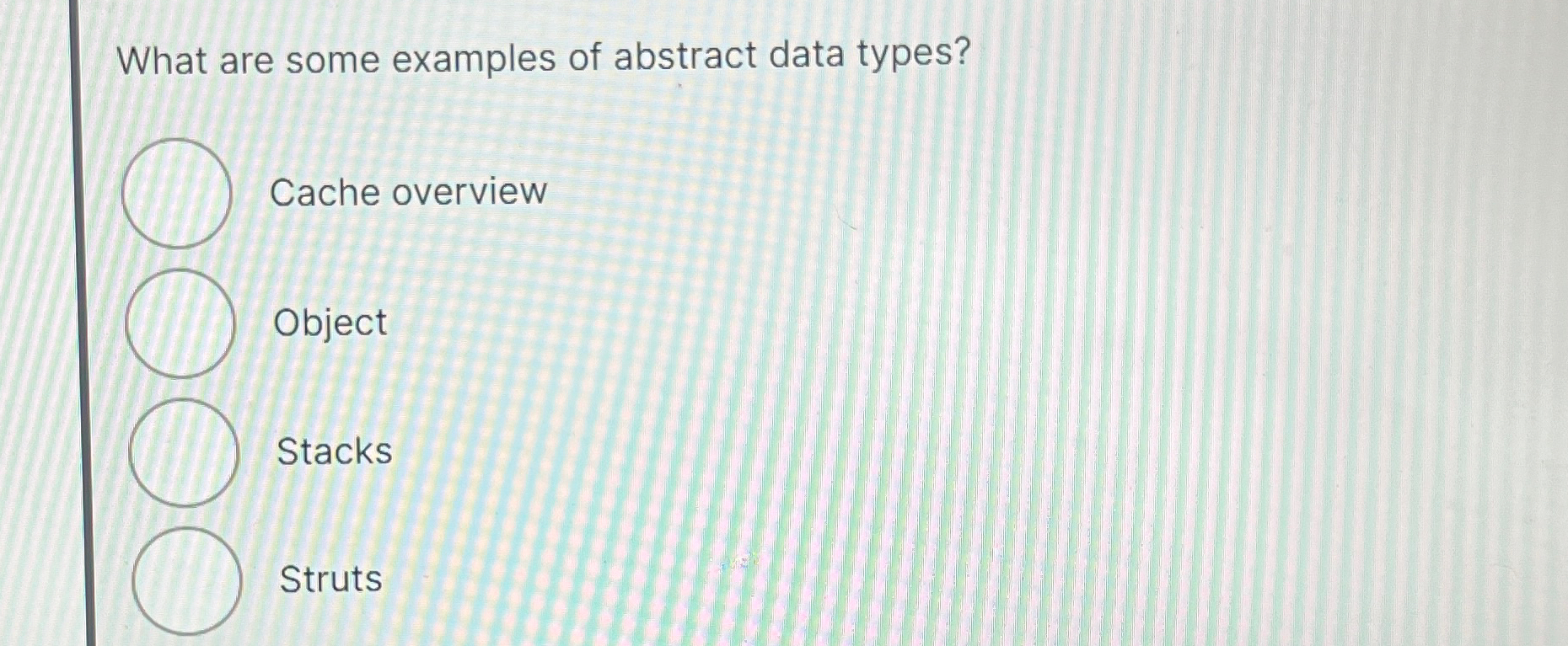Solved What are some examples of abstract data types? | Chegg.com