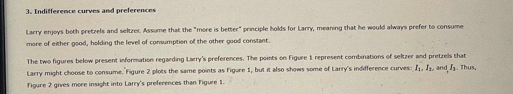 Solved Indifference curves and preferencesLarry enjoys both | Chegg.com