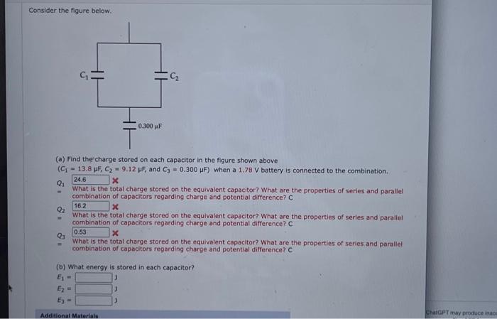 Solved Consider the figure below. (a) Find the charge stored | Chegg.com