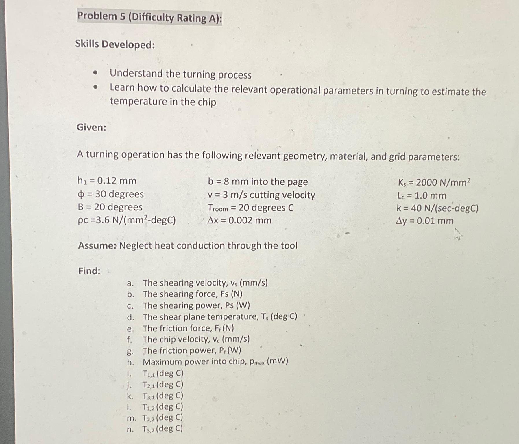 Solved Problem 5 (Difficulty Rating A):Skills | Chegg.com