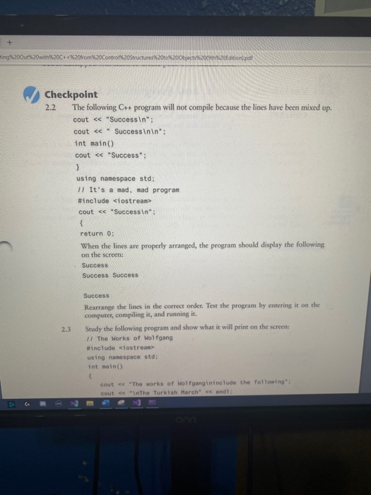 Solved Out%20with%20C++%20from 20Control20Structures 6200 | Chegg.com