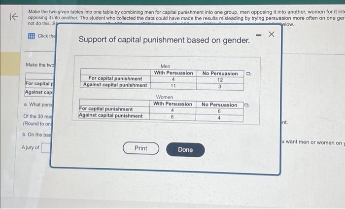 Solved Make the two given tables into one table by combining | Chegg.com