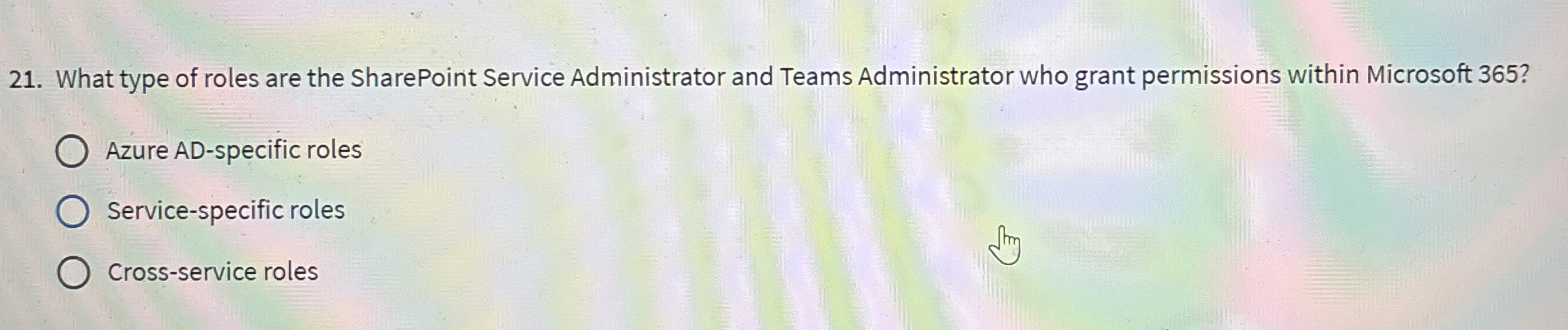Solved What type of roles are the SharePoint Service | Chegg.com