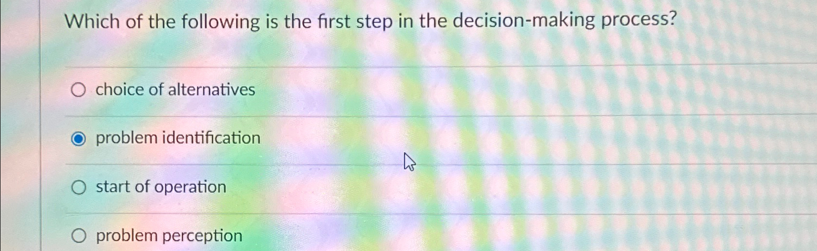 Solved Which of the following is the first step in the | Chegg.com