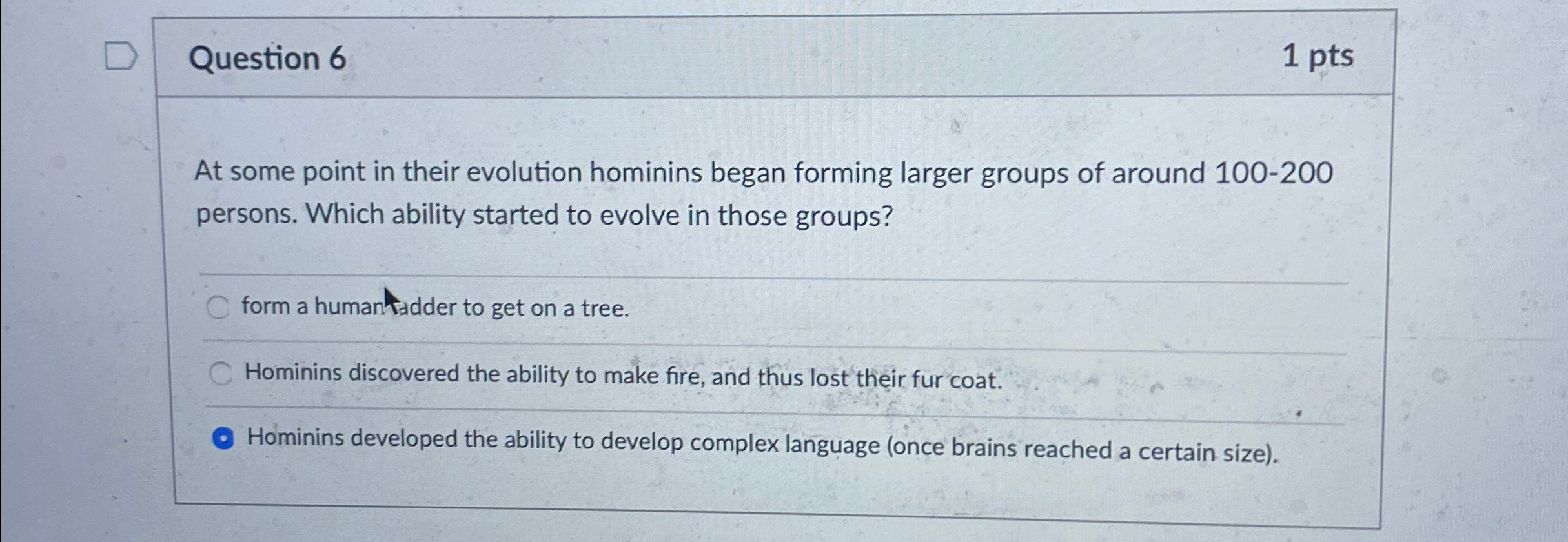 Solved Question 61 ﻿ptsAt some point in their evolution | Chegg.com