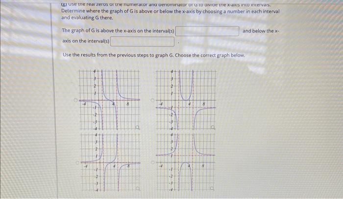 Solved Follow the steps for graphing a rational function to | Chegg.com