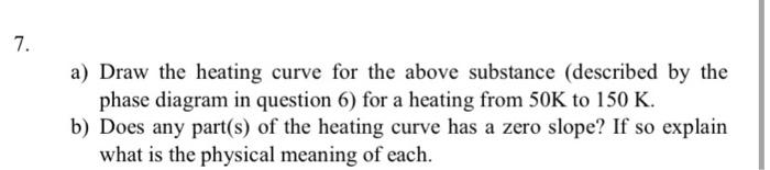 Solved a) Draw the heating curve for the above substance | Chegg.com