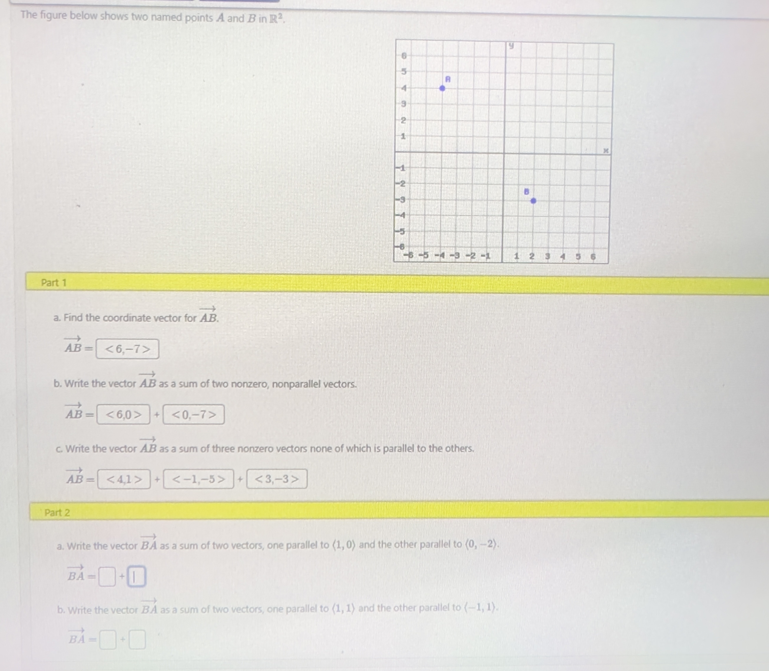 Solved The figure below shows two named points A and B ﻿in | Chegg.com