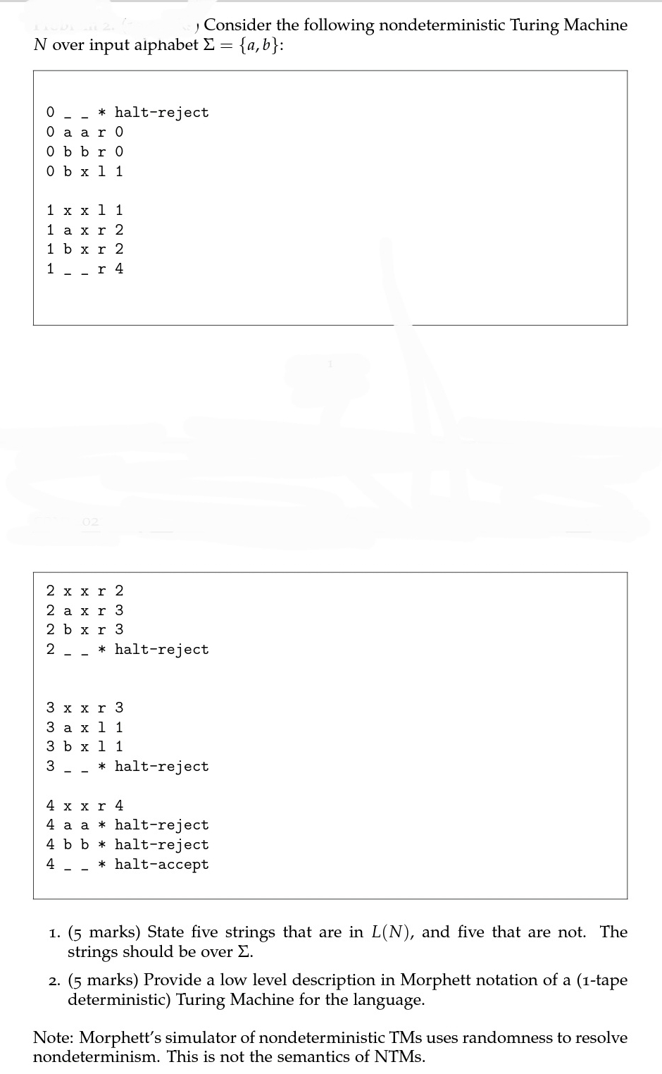 Solved , ﻿Consider the following nondeterministic Turing | Chegg.com