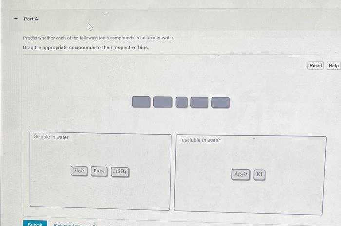 Solved Predict whether each of the following ionic compounds | Chegg.com